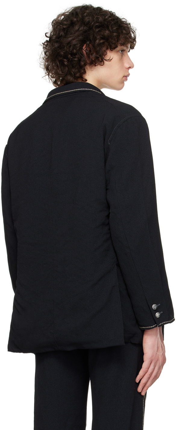 Kuro Black Loose Thread Blazer Kuro