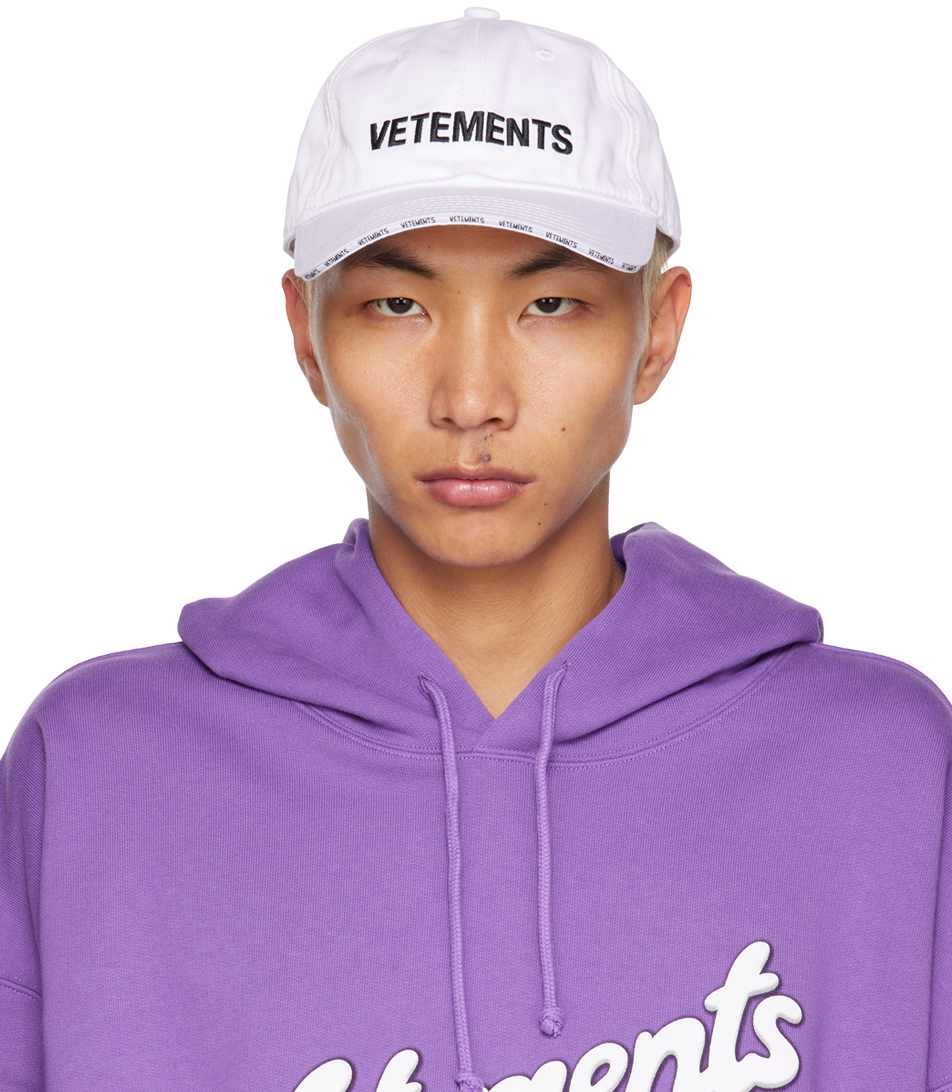 VETEMENTS White Iconic Logo Cap Vetements