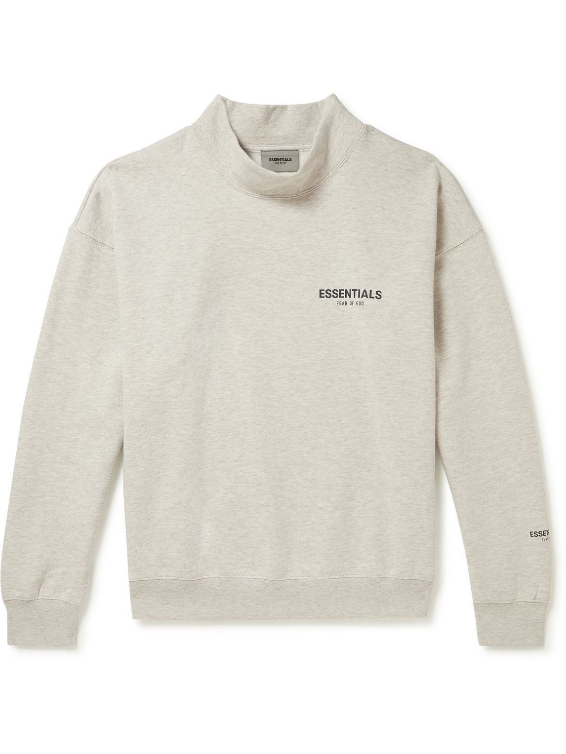 FEAR OF GOD ESSENTIALS - Logo-Print Cotton-Blend Jersey Mock-Neck ...