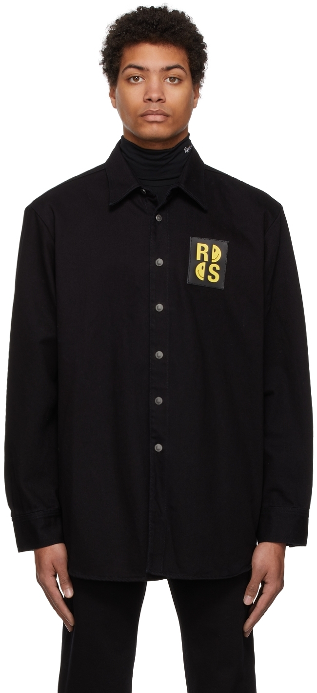 Raf Simons Black Smiley Edition Denim Shirt Raf Simons