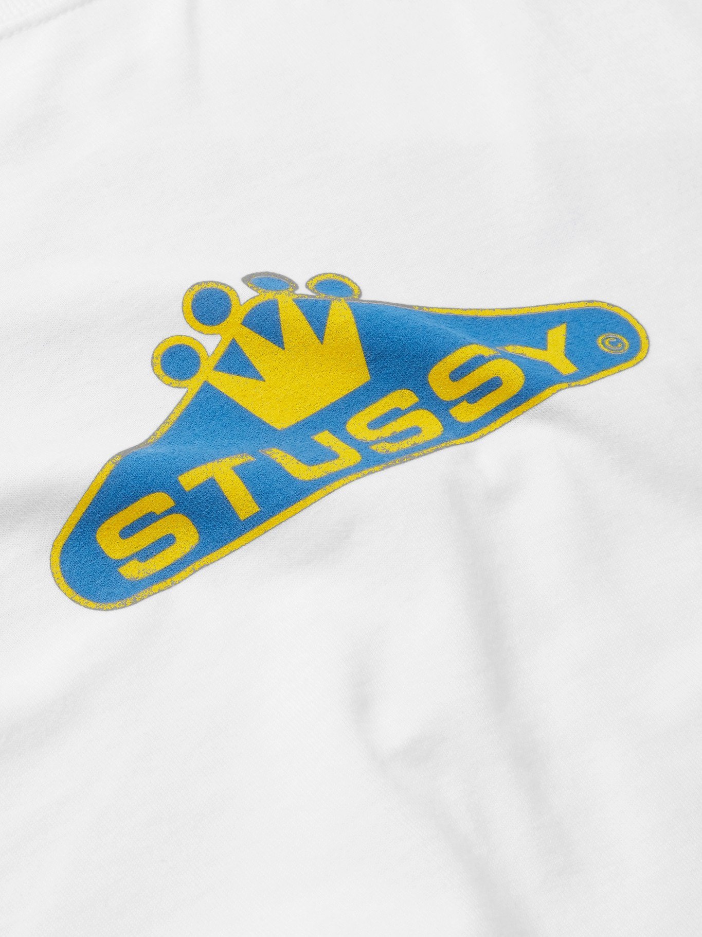 STÜSSY - Logo-Print Cotton-Jersey T-Shirt - White - XS Stussy