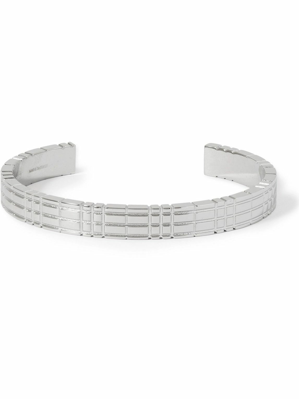 Burberry - Engraved Silver-Tone Cuff - Silver Burberry