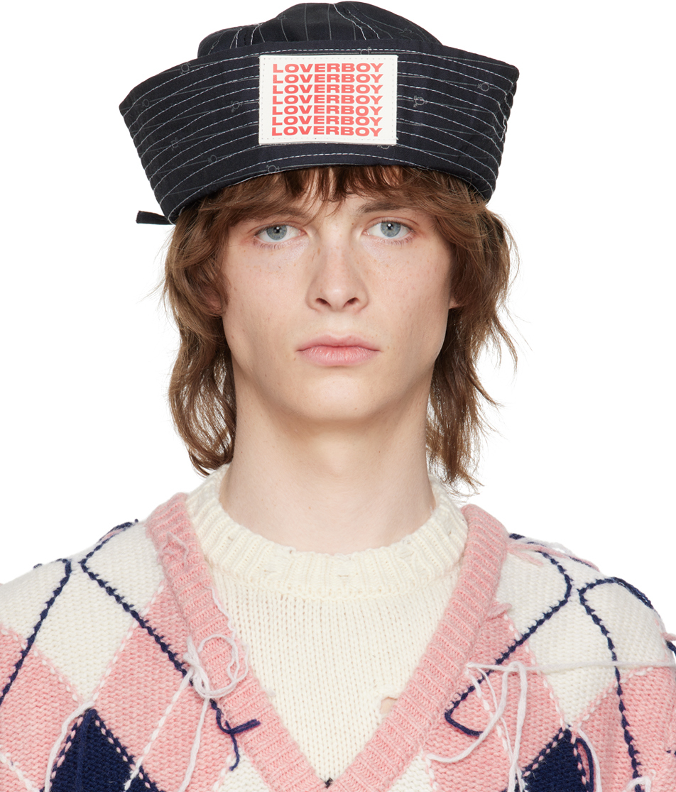 Charles Jeffrey Loverboy Navy Pinstripe Hat Charles Jeffrey Loverboy