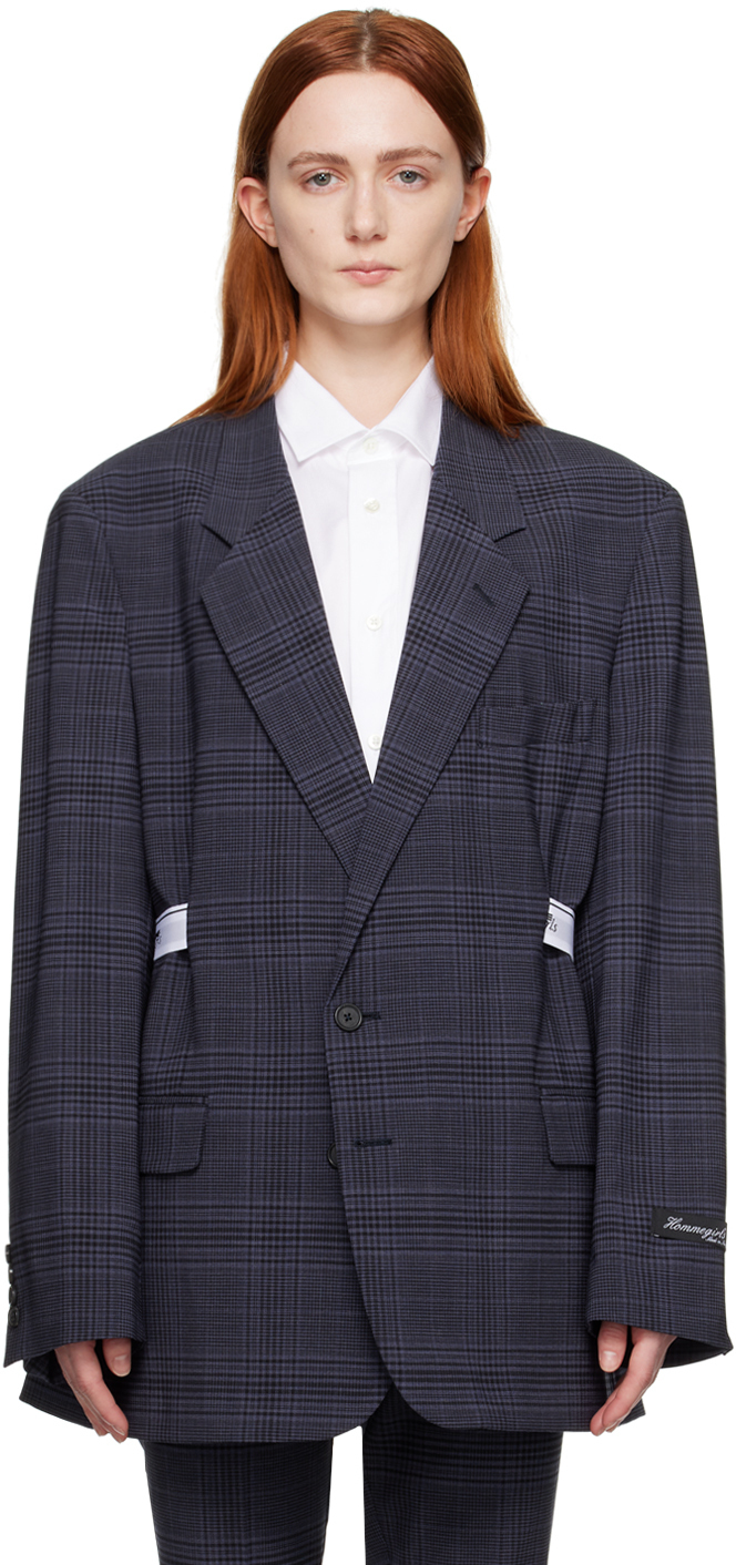 HommeGirls SSENSE Work Capsule – Navy Check Blazer Hommegirls