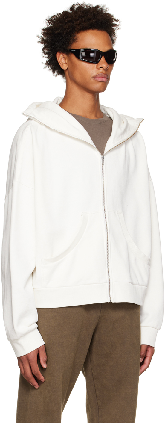 Entire Studios White Full Zip Hoodie Entire Studios