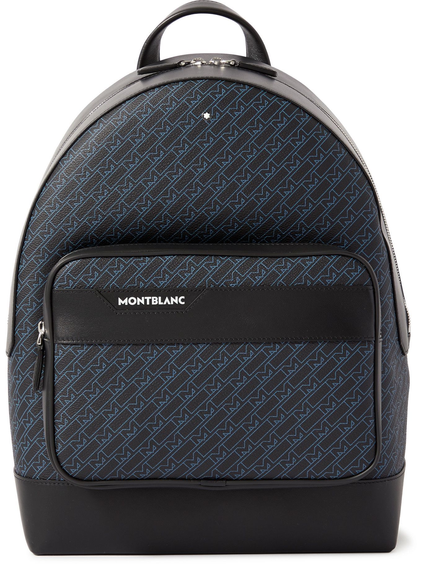 MONTBLANC - M_Gram 4810 Logo-Print Coated-Canvas and Leather Backpack ...