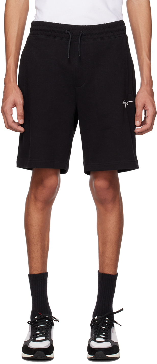 Hugo Black Drawstring Shorts Hugo Boss