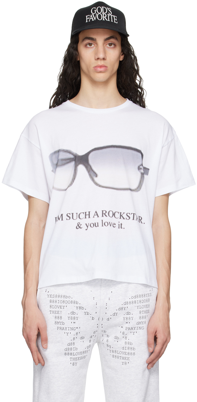 Praying White 'Rockstar' T-Shirt Praying