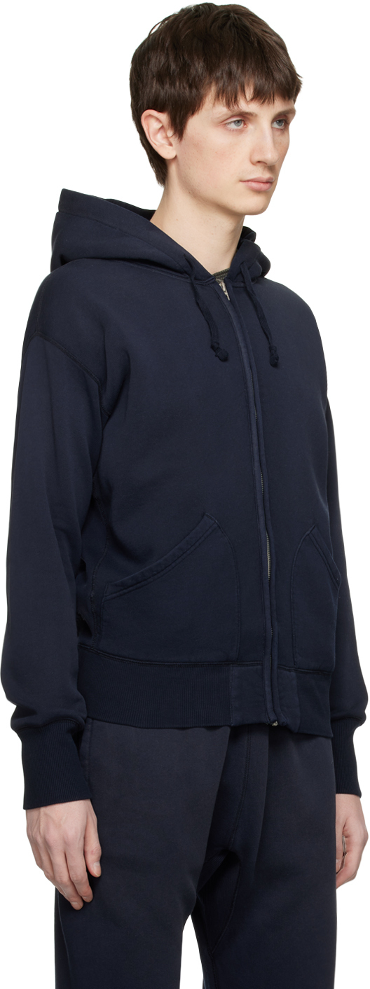 RRL Navy Full-Zip Hoodie RRL
