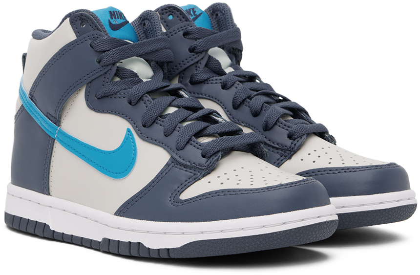 Nike Kids Blue & Gray Dunk High Big Kids Sneakers Nike