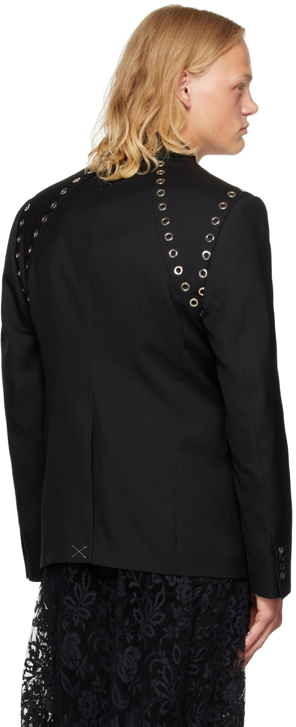 Alexander McQueen Black Eyelet Blazer Alexander McQueen