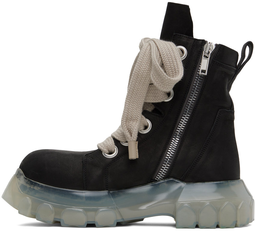 Rick Owens Black Jumbo Laced Bozo Tractor Boots Rick Owens