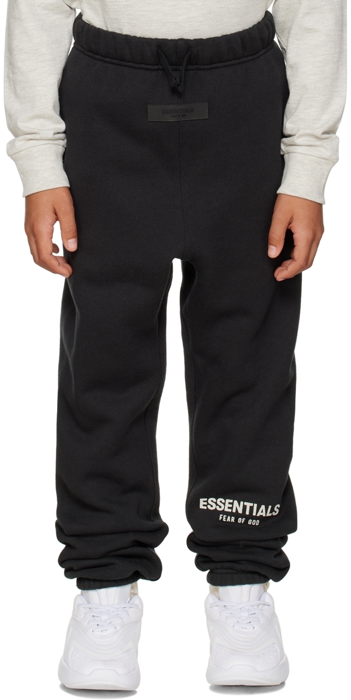 Essentials Kids Black Drawstring Lounge Pants Essentials Essentials Kids Black Drawstring Lounge Pants Essentials
