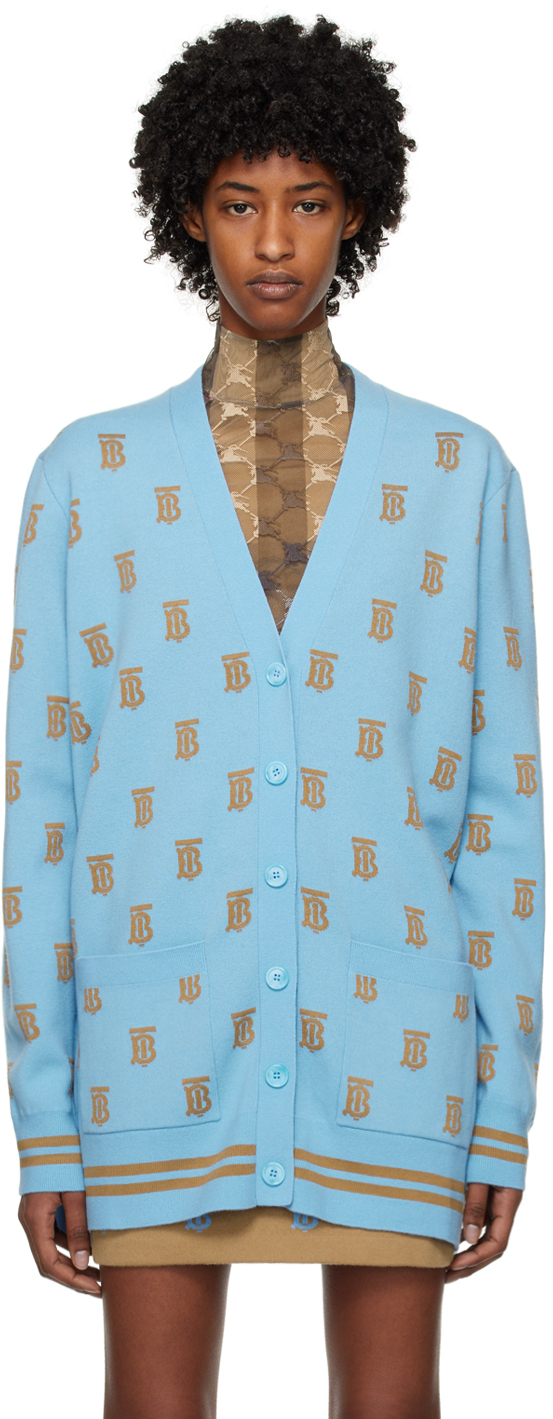 Burberry Blue Monogram Cardigan Burberry