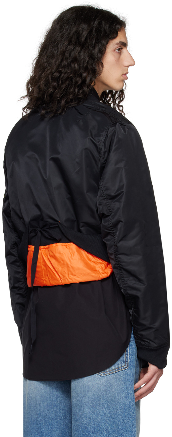 Marina Yee Black Customized Fold Bomber Jacket