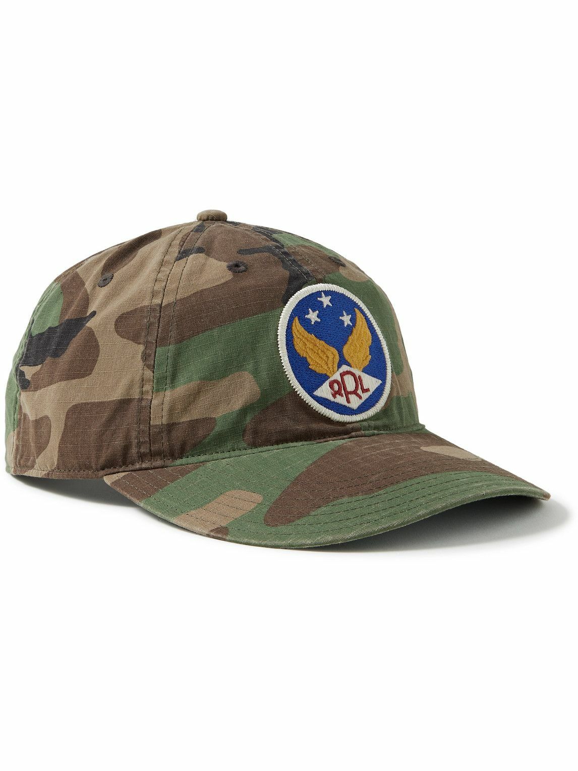 RRL - Logo-Appliquéd Camouflage-Print Cotton-Ripstop Baseball Cap RRL