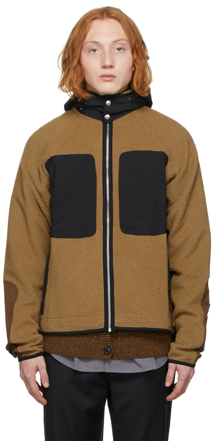 Arnar Már Jónsson Tan & Brown Fleece Jacket Arnar Mar Jonsson