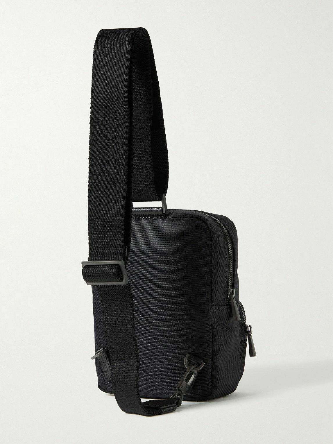 Serapian - Evoluzione Cross-Grain Leather and Twill Sling Backpack Serapian