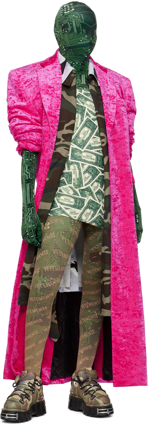 VETEMENTS Pink Button Up Coat Vetements