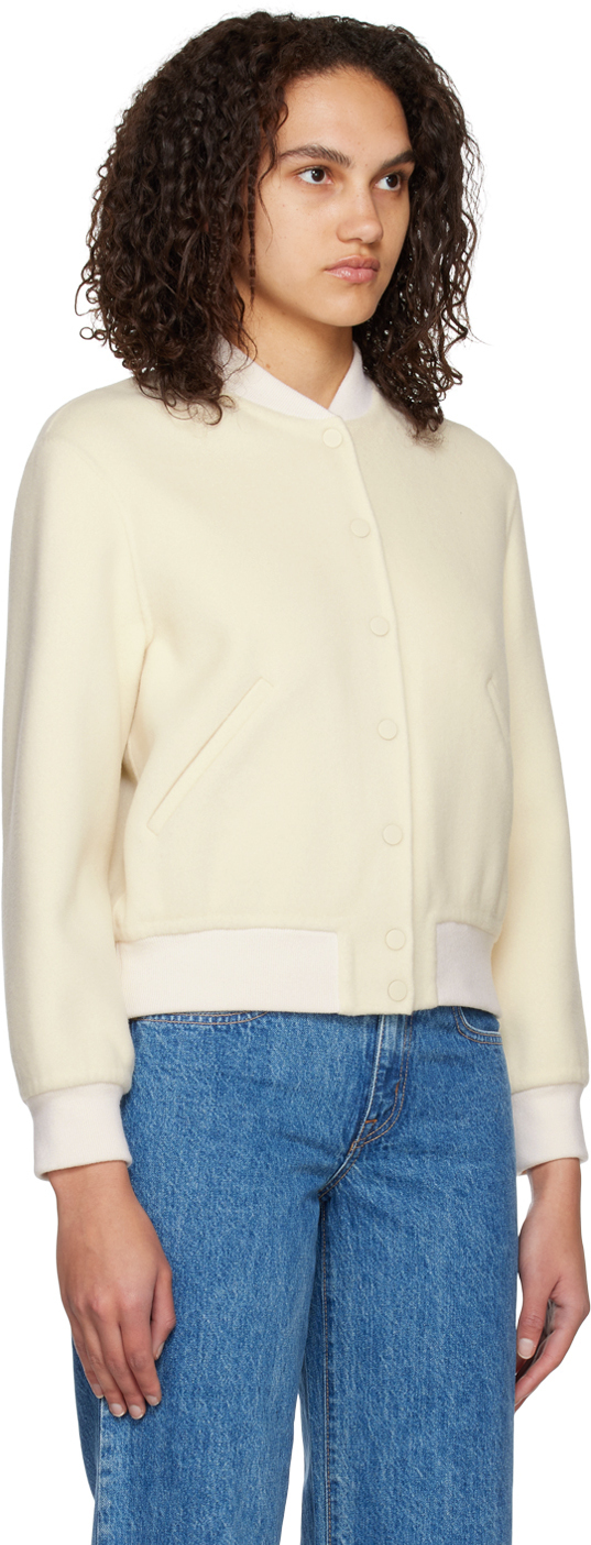 Theory Off-White Varsity Bomber Jacket Theory