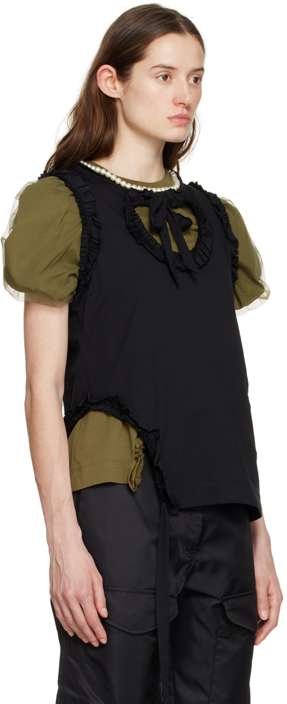 Simone Rocha Black Ruffle Tank Top Simone Rocha