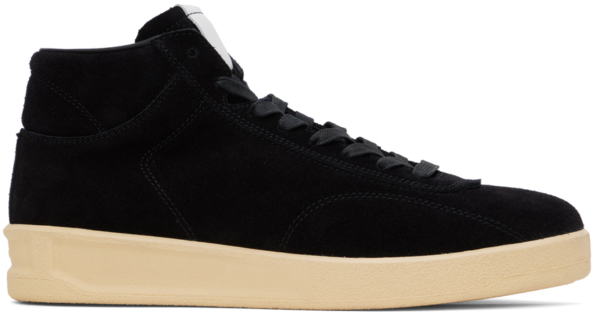 Jil Sander Black Suede High-Top Sneakers Jil Sander