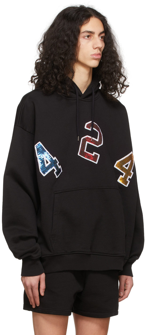 424 Black Graphic Hoodie 424