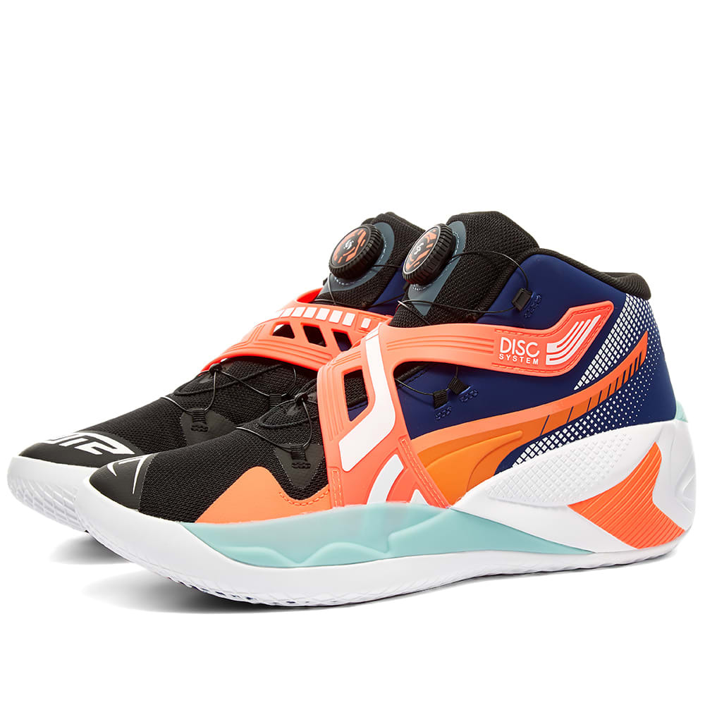 Puma Men's Disc Rebirth Sneakers in Elektro Blue/Fiery Coral Puma