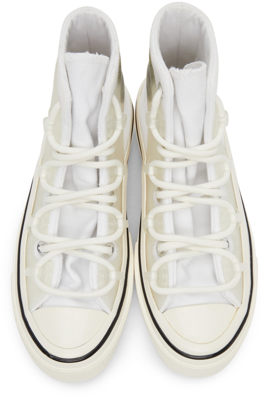 Converse White Translucent Canvas Hi Sneakers Converse