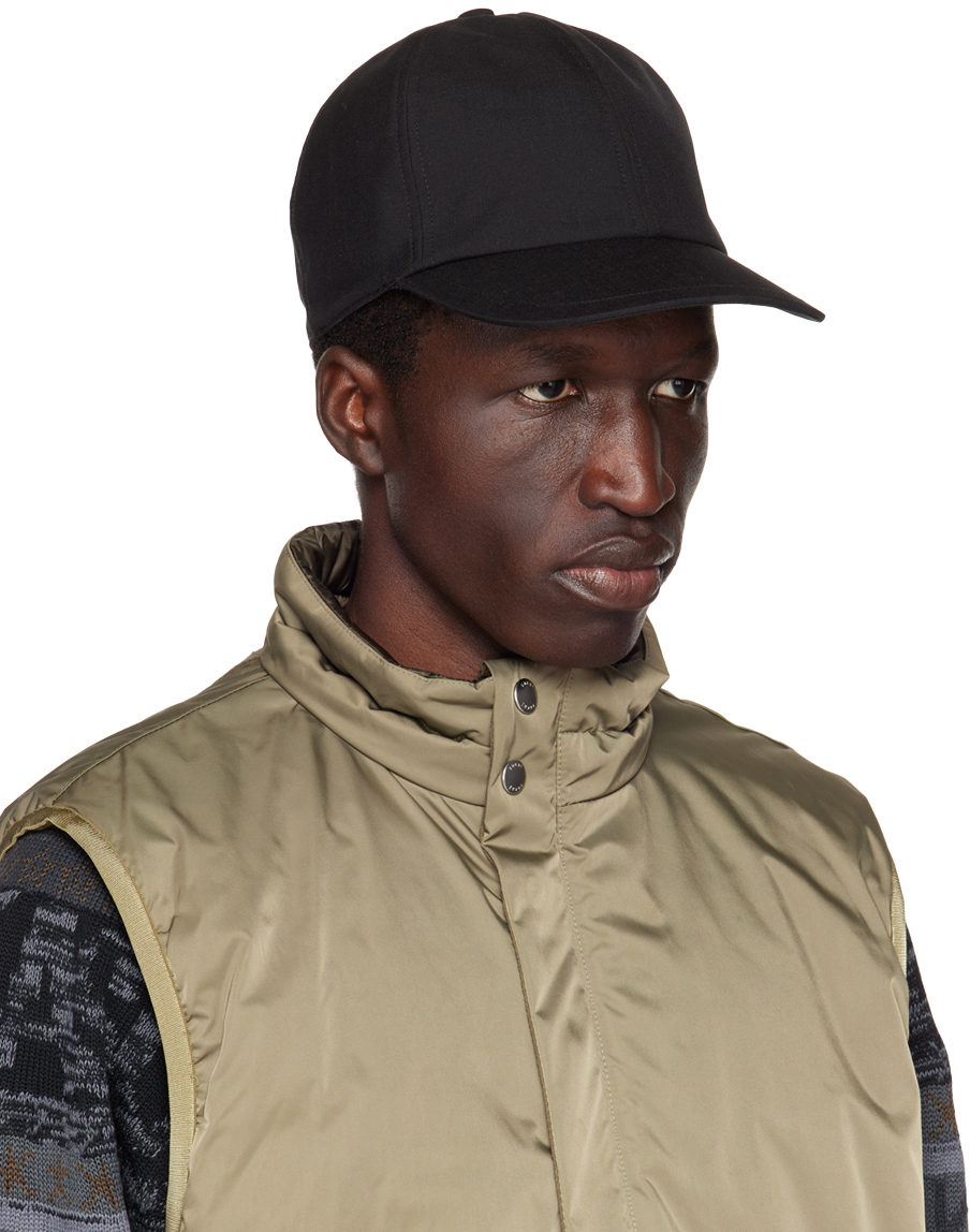 sacai Black Drawstring Cap Sacai