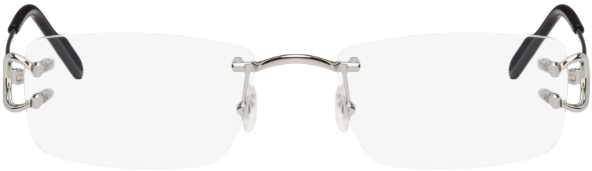 Cartier Silver Rimless Glasses Cartier
