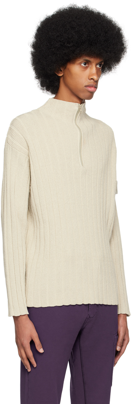 Stone Island Beige Half-Zip Sweater Stone Island