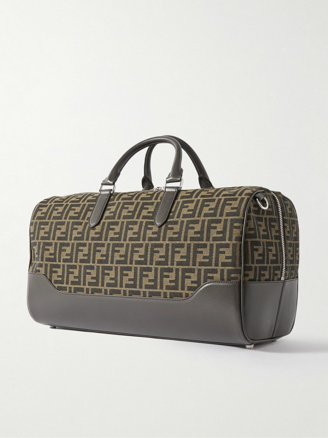 Fendi - Leather-Trimmed Monogrammed Canvas Duffle Bag Fendi