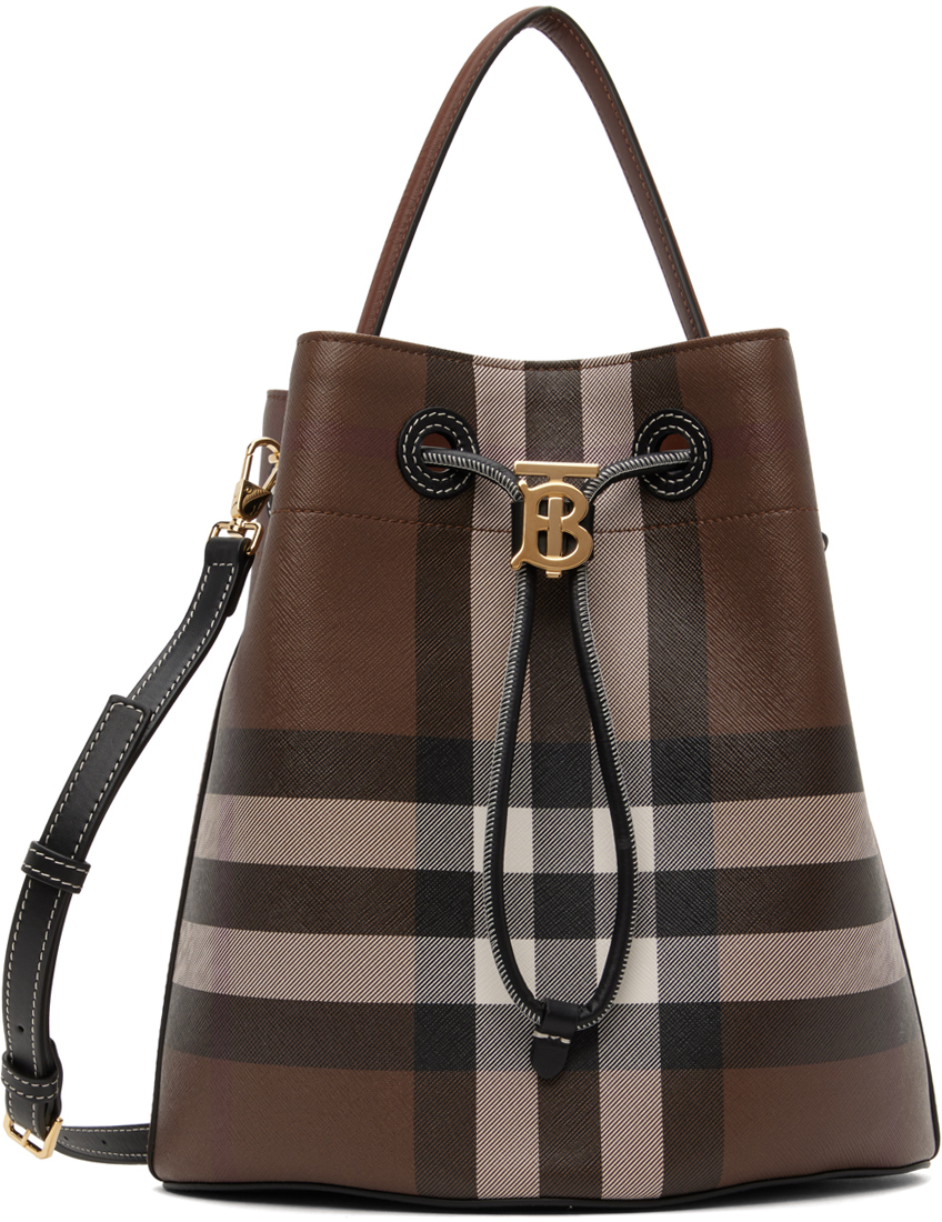 Burberry Brown Small TB Bucket Bag Burberry