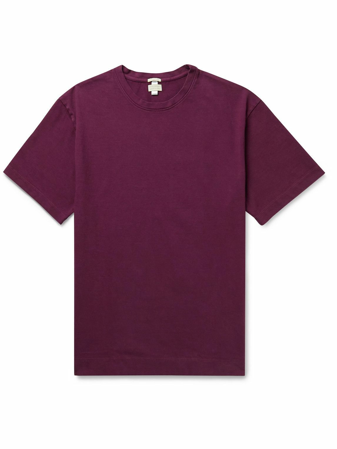 Massimo Alba - Watercolour Cotton-Jersey T-Shirt - Burgundy Massimo Alba