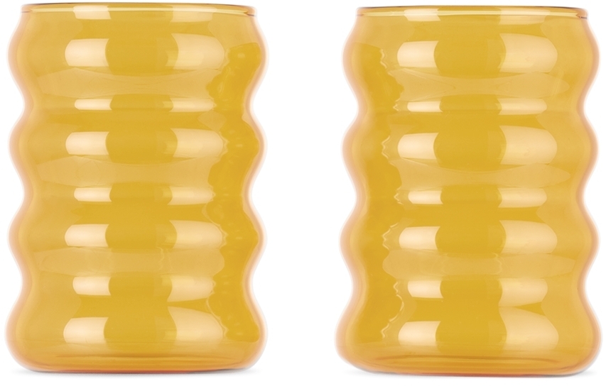 Sophie Lou Jacobsen Yellow Small Ripple Cup Set Sophie Lou Jacobsen