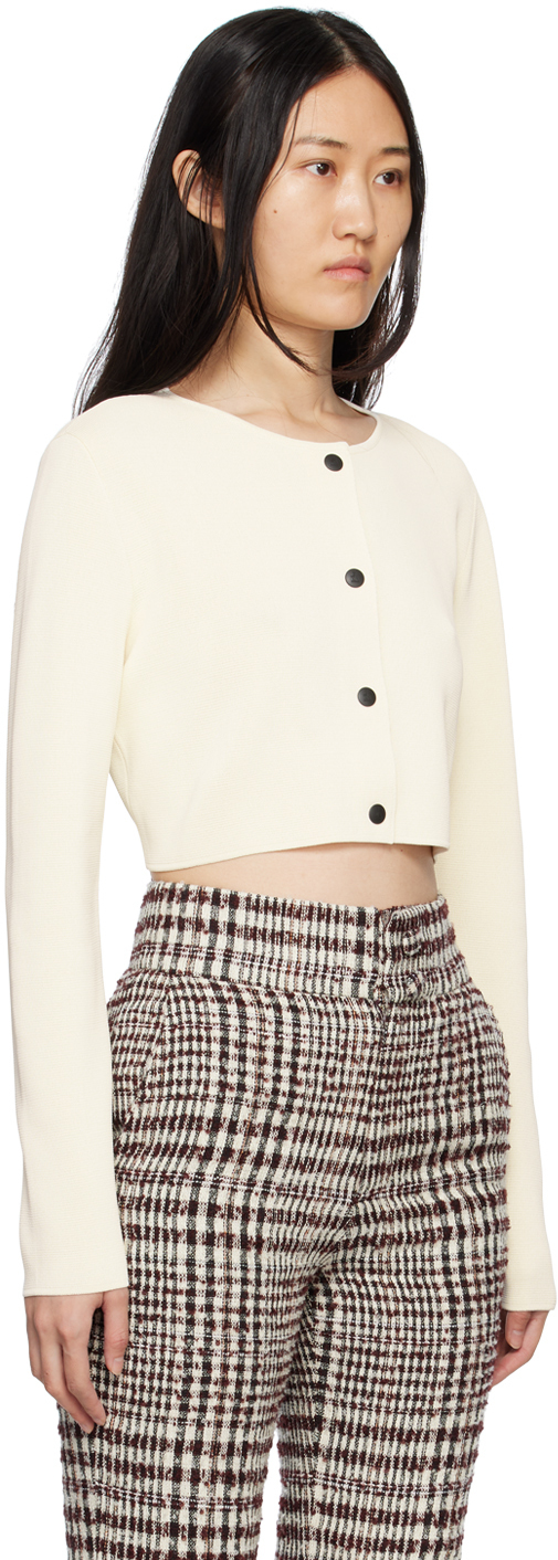 Lanvin Off-White Cropped Cardigan Lanvin