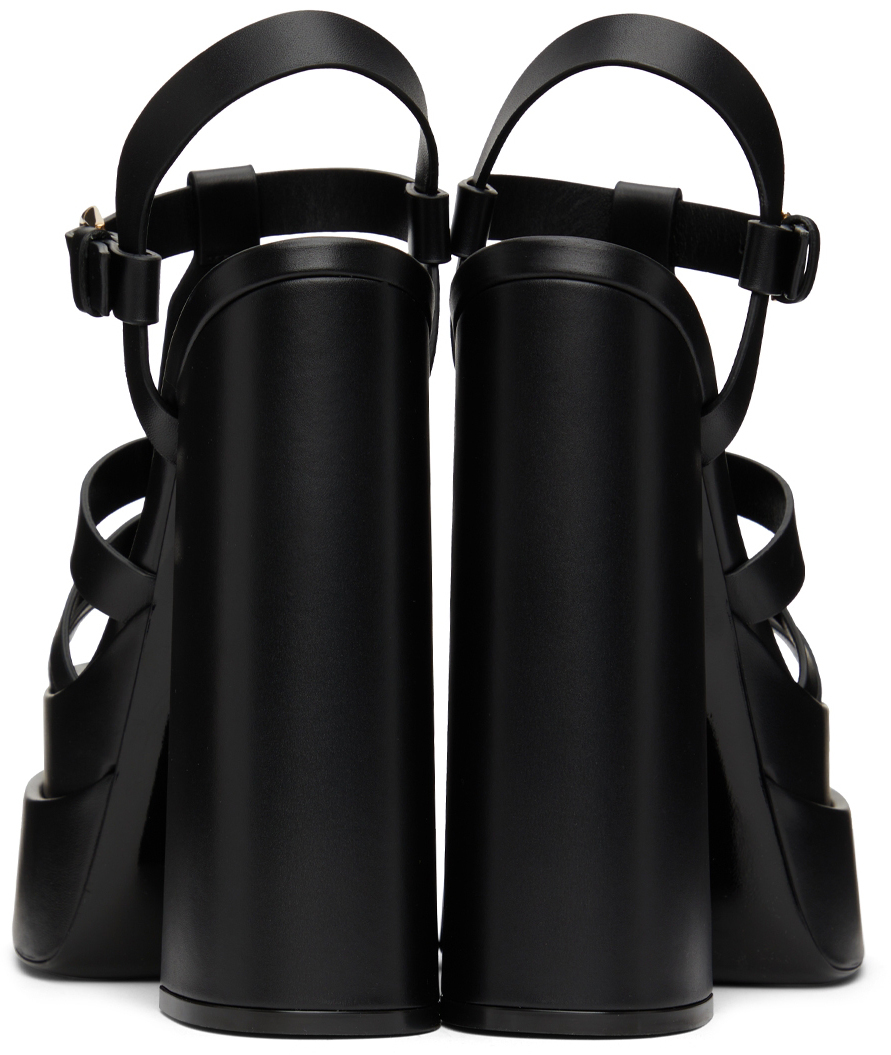 Versace Black La Medusa Platform Sandals Versace