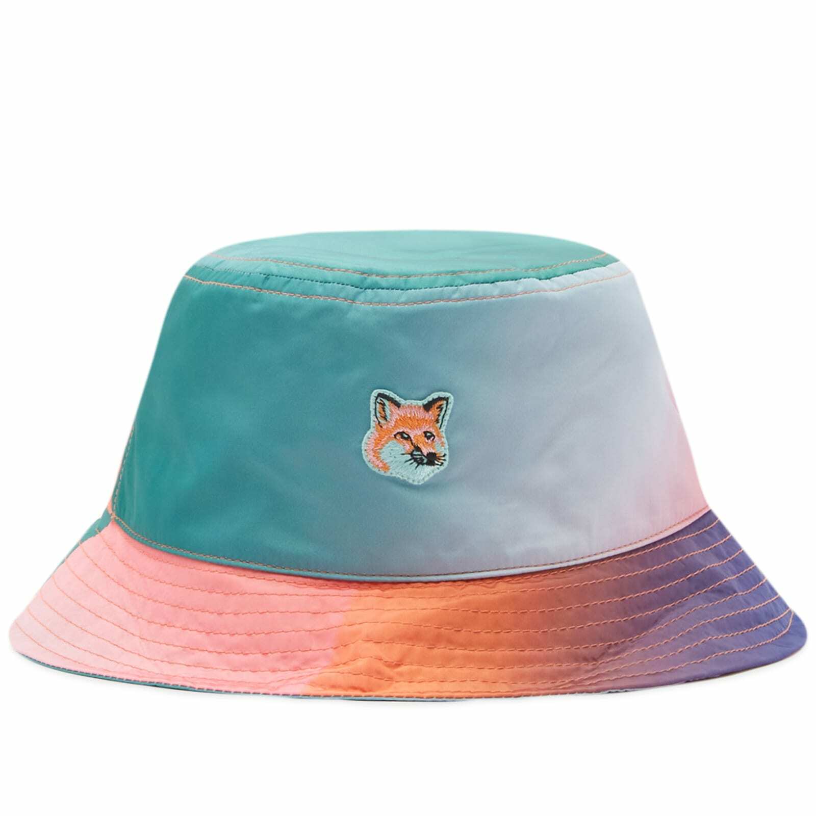Maison Kitsuné Women's Vibrant Fox Head Bucket Hat in Gradient Print ...