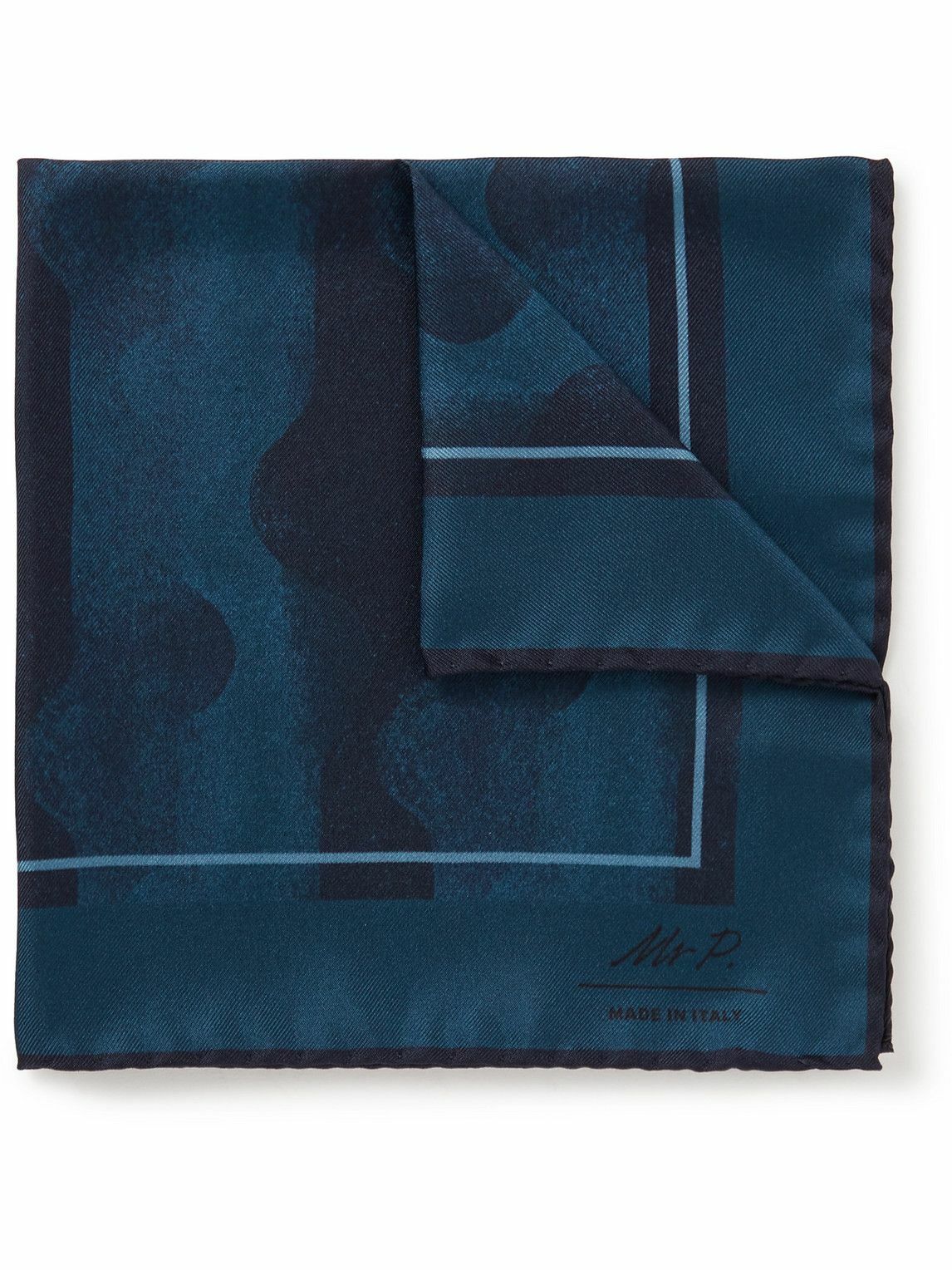 Mr P. - Printed Silk Pocket Square Mr P.