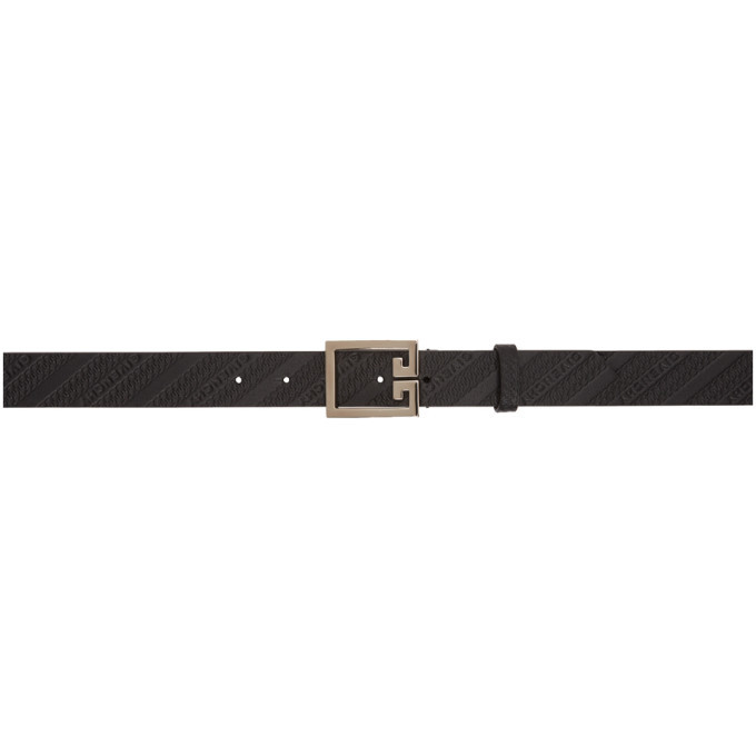 Givenchy Black Embossed GV3 Belt Givenchy