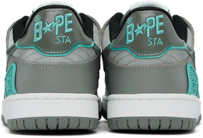 BAPE Gray & Blue Sk8 Sta #2 Sneakers A Bathing Ape