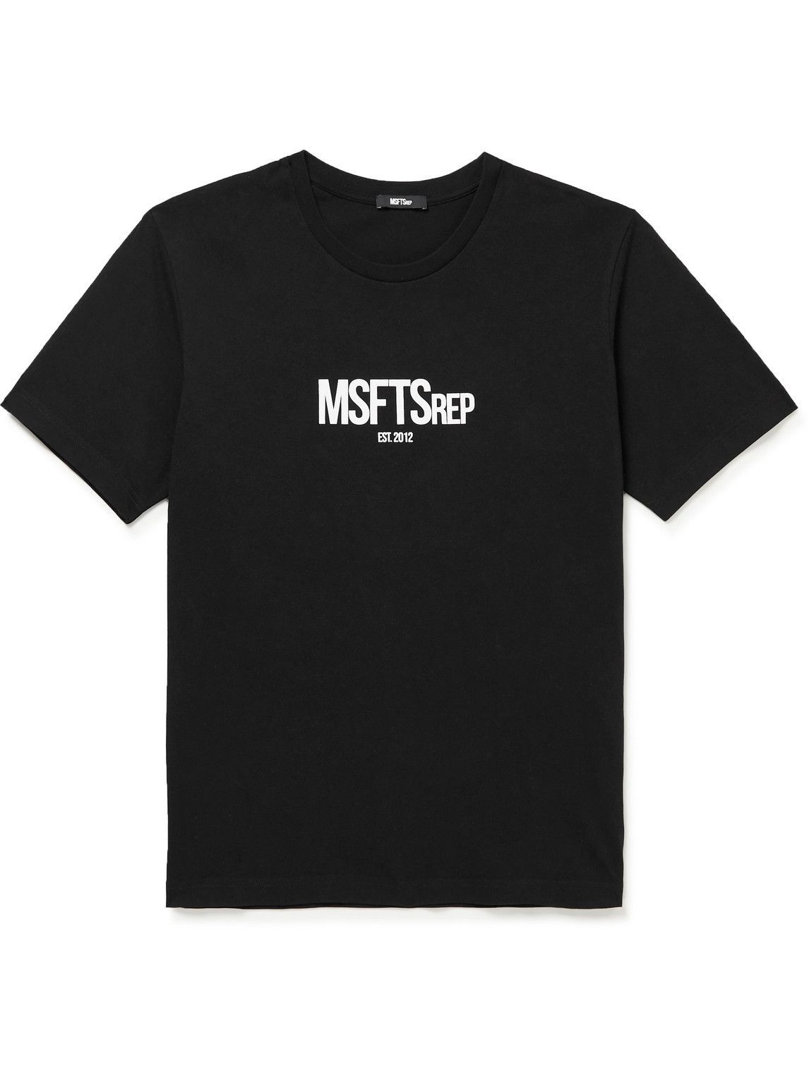 MSFTSrep - Logo-Print Cotton-Jersey T-Shirt - Black MSFTSrep