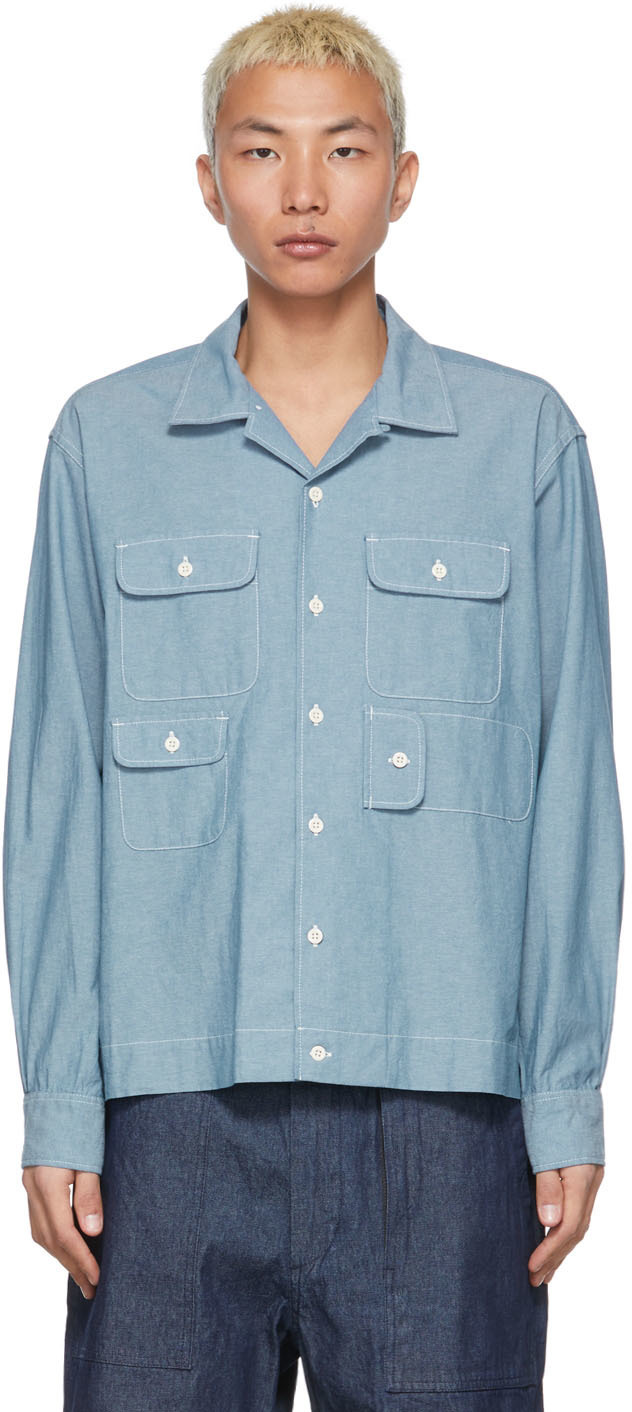 Engineered Garments Blue Chambry Shirt Engineered Garments