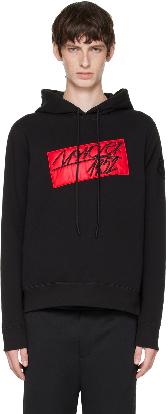 Moncler Genius 2 Moncler 1952 Black Patch Hoodie Moncler Genius