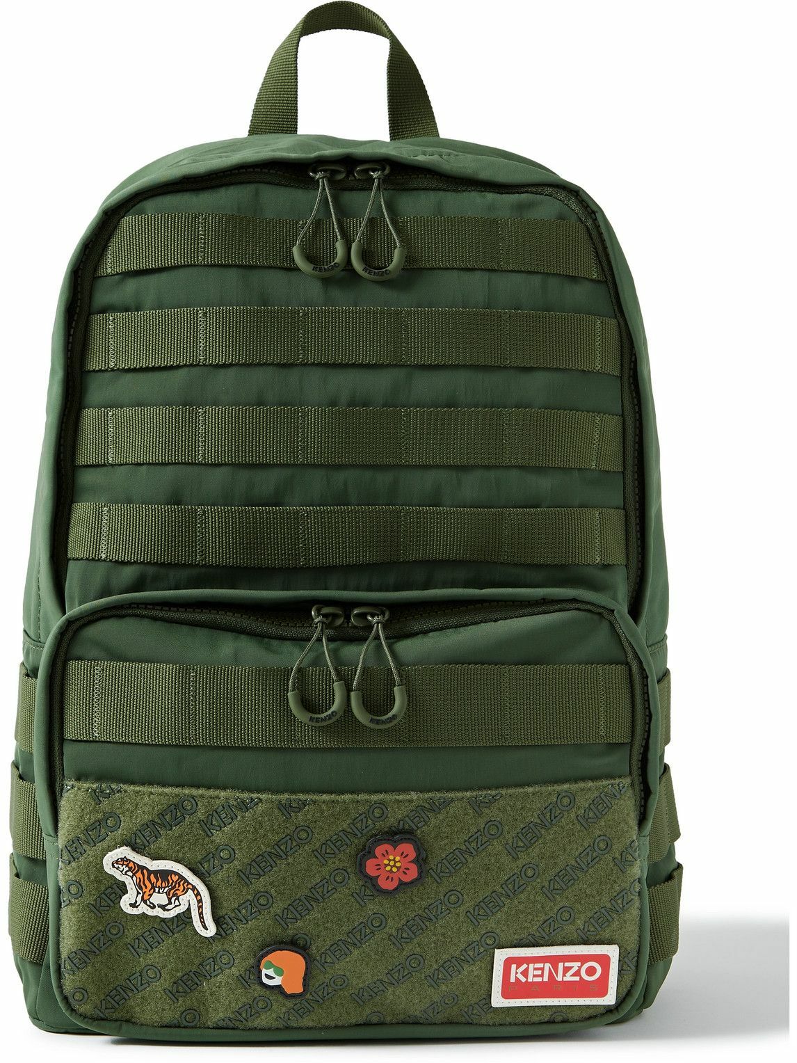 KENZO - Logo-Appliquéd Webbing-Trimmed Tech-Twill Backpack Kenzo