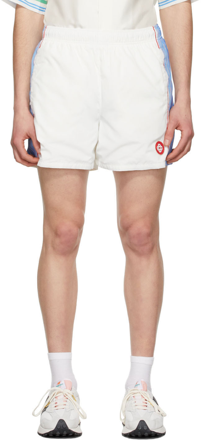 Casablanca White Polyester Shorts Casablanca