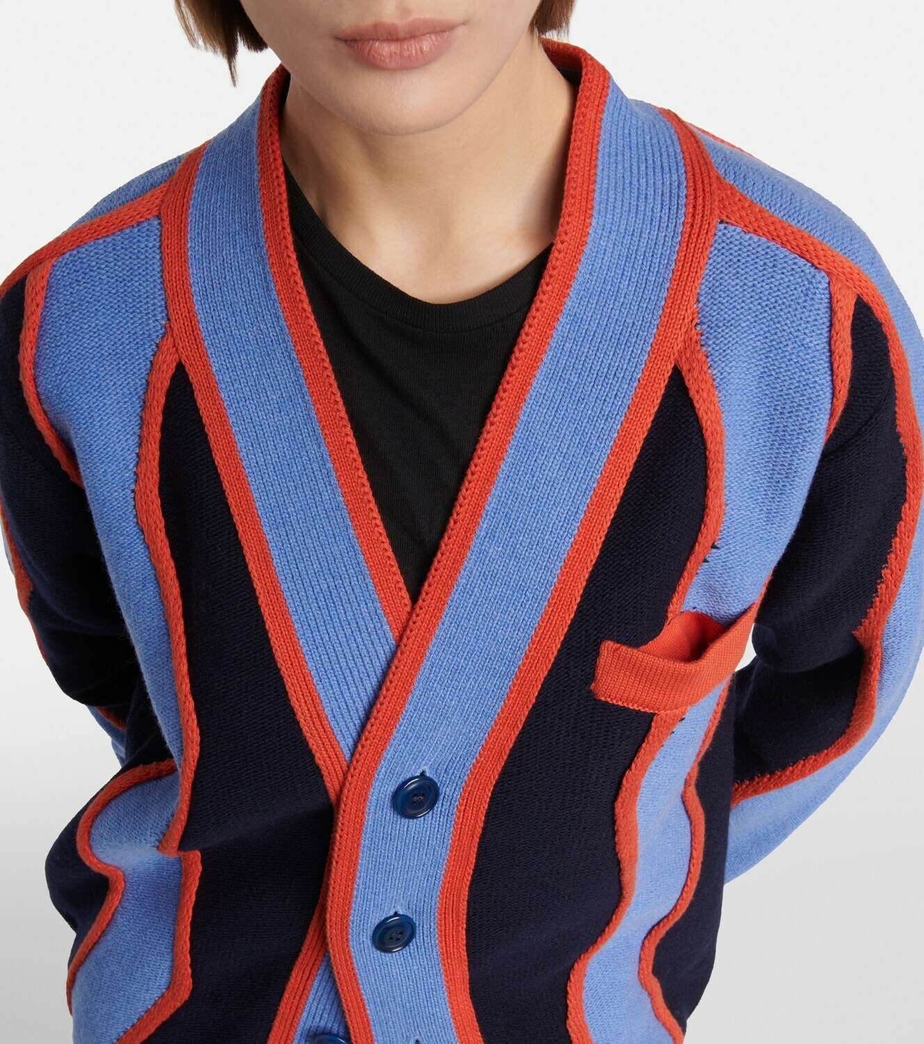 Kenzo - Striped wool and cotton cardigan Kenzo