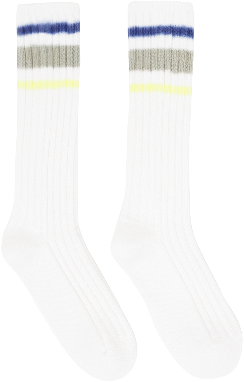 sacai White Striped Socks Sacai