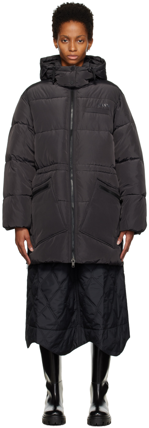 GANNI Black Tech Insulated Jacket GANNI